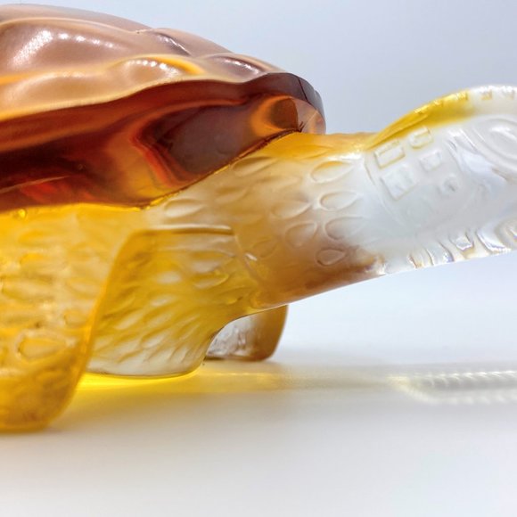 Lalique | Art | Caroline Turtle Light Amber France Art Glass By Lalique ...